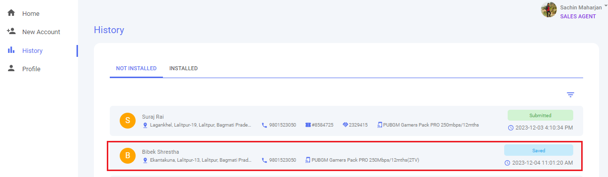 Create New Account - Worldlink Partner User Guide