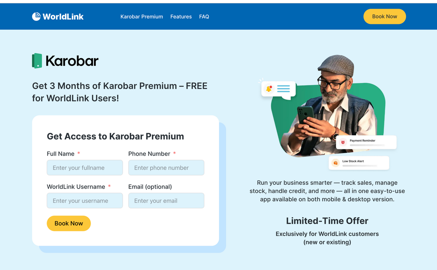 WorldLink x Karobar: Exclusive Offer for WorldLink Customers